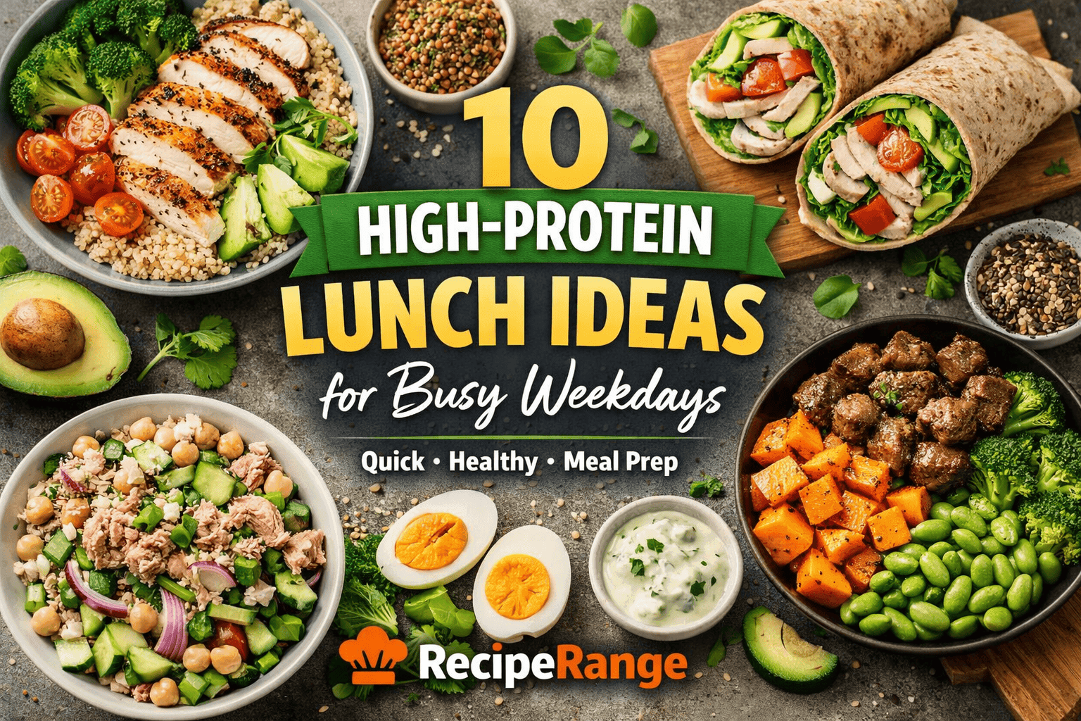 High Protein Lunch Ideas: 10 Easy, Healthy & Filling Recipes - Recipe Range