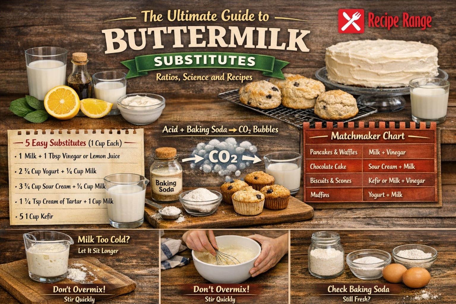 Buttermilk Substitute: Ratios, Science & Best Baking Swaps - Recipe Range